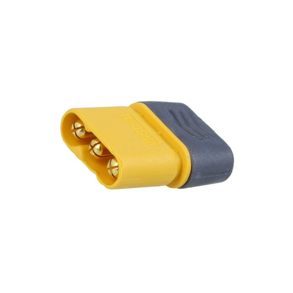 2X MR30-M Stecker zur DC-Stromversorgung MR30 männlich PIN 3 gelötet ...