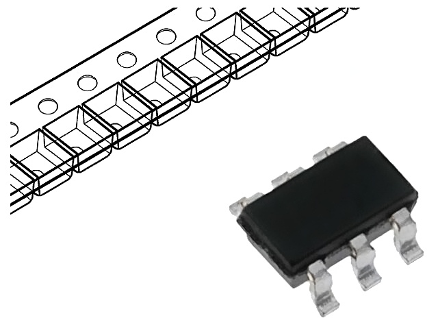 5X NTJD4401NT1G Transistor: N-MOSFET x2 unipolar 20V 0,46A 0,27W SC88 ...