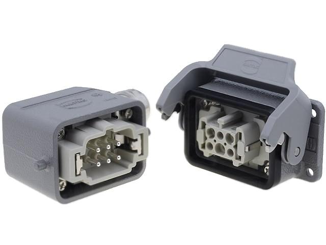 10330060000 Connector HAN male + female plug + socket Han Kit PIN6 ...